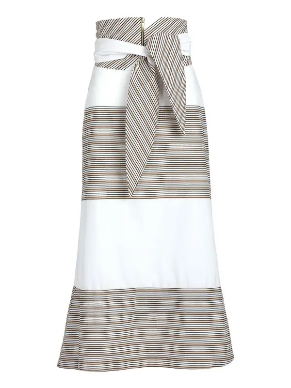 Silvia Tcherassi Lyla Cotton Maxi Skirt - Stripe