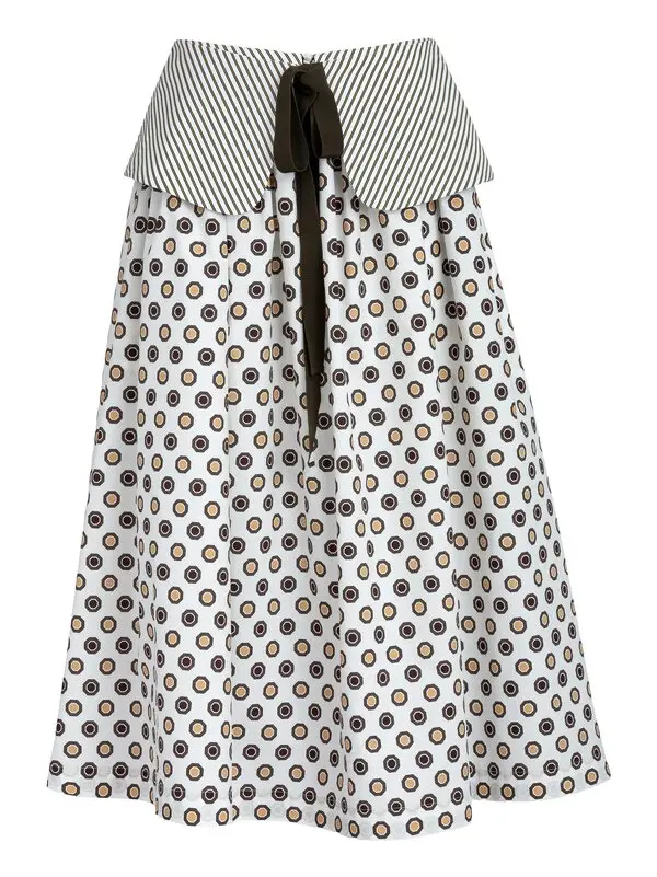 Silvia Tcherassi Printed Maxi Skirt - Olive