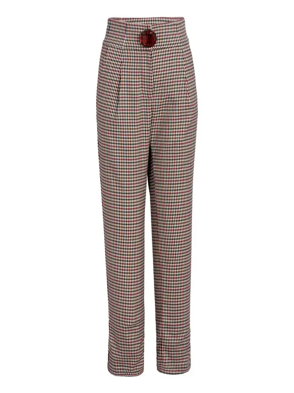 Silvia Tcherassi Luca Straight Leg Pants - Plaid
