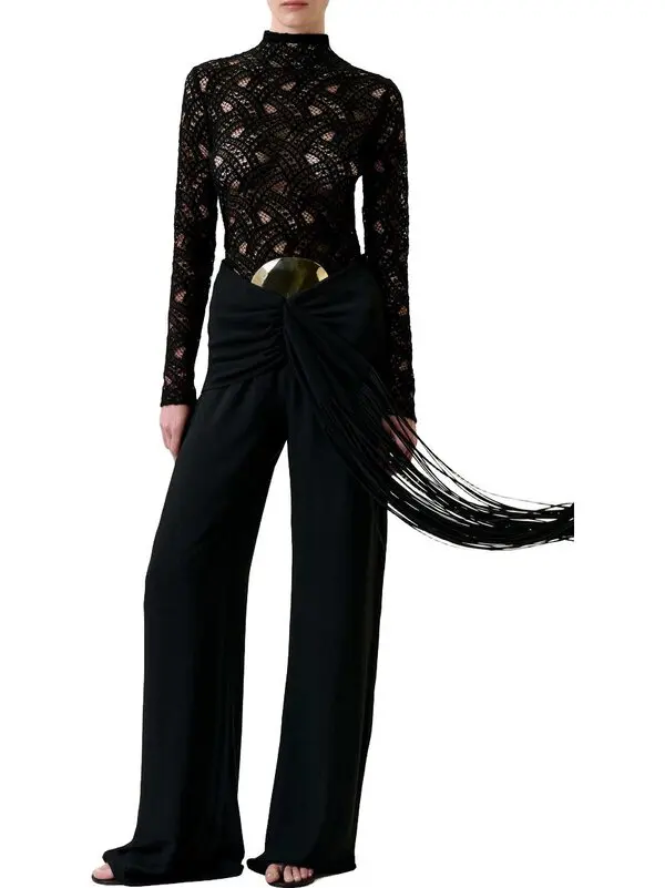 Silvia Tcherassi Kielle Straight Leg Pants - Black