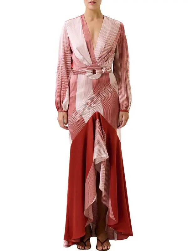Silvia Tcherassi Mairet Silk Maxi Dress - Multi