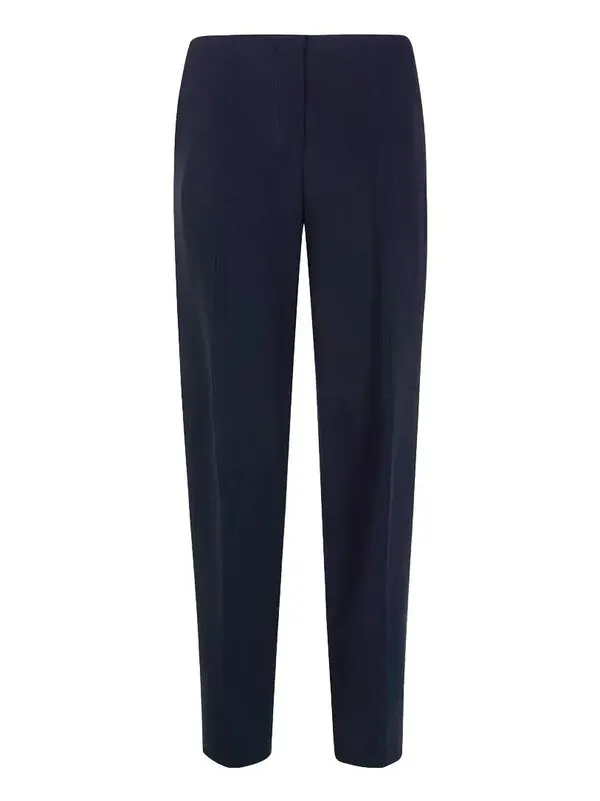 Liviana Conti Pressed-crease Straight-leg Trousers - Black
