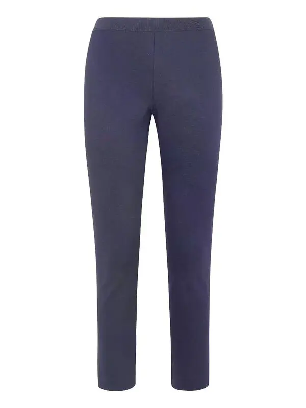Liviana Conti Elasticated-waistband Slim-fit Trousers - Black