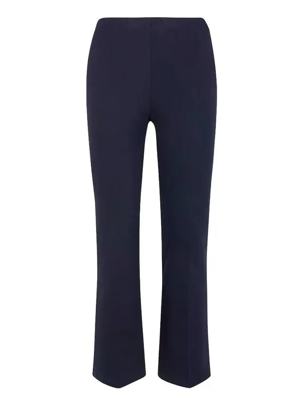 Liviana Conti Pressed Crease Flared Trousers - Black
