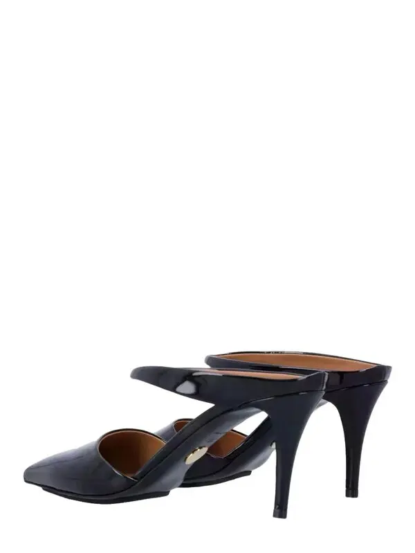 Stella McCartney Patent Finish Heeled Mules - Black