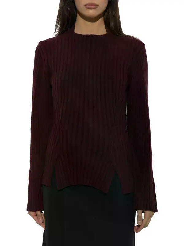 Victoria Beckham Ribbed Knit Sweater - Red