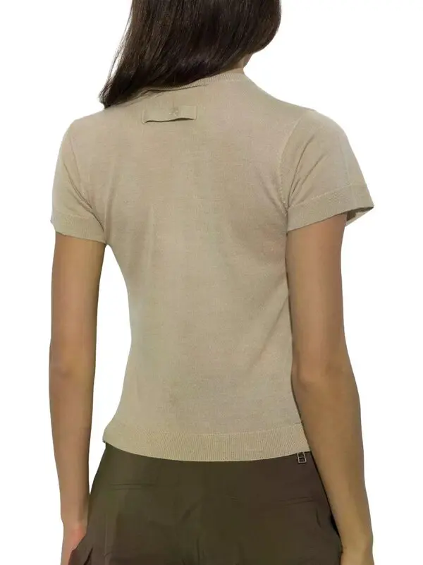 IRO PARIS Short Sleeve V-neck T-shirt - Neutrals
