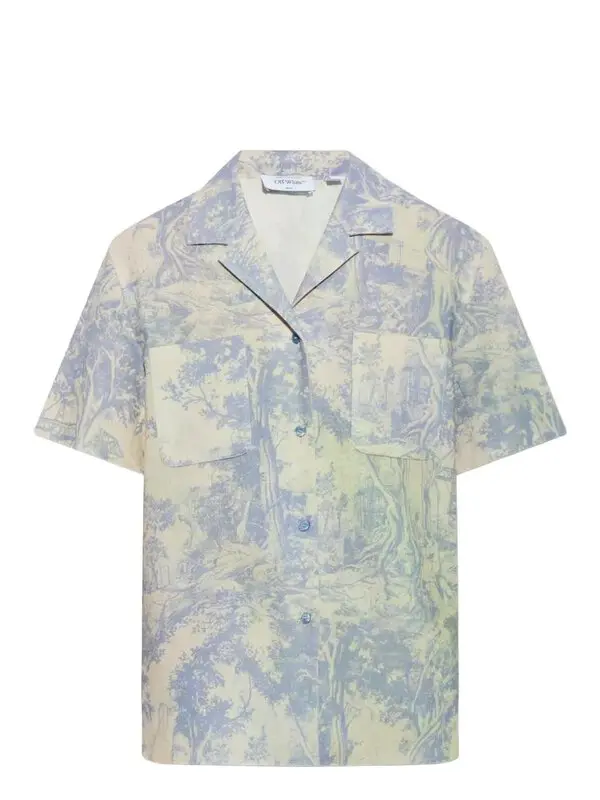 Off-White Landscape Print Shirt - Blue