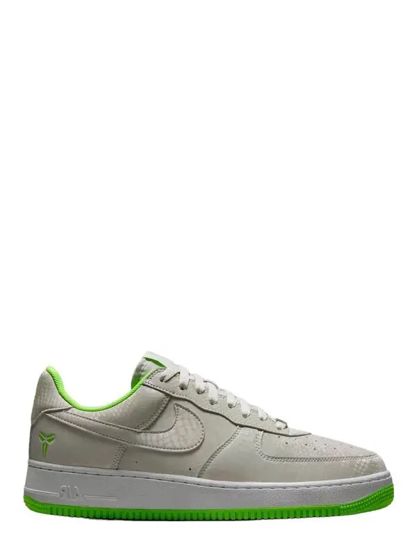 Nike Force 1 Low Snakeskin-effect Sneakers - Grey