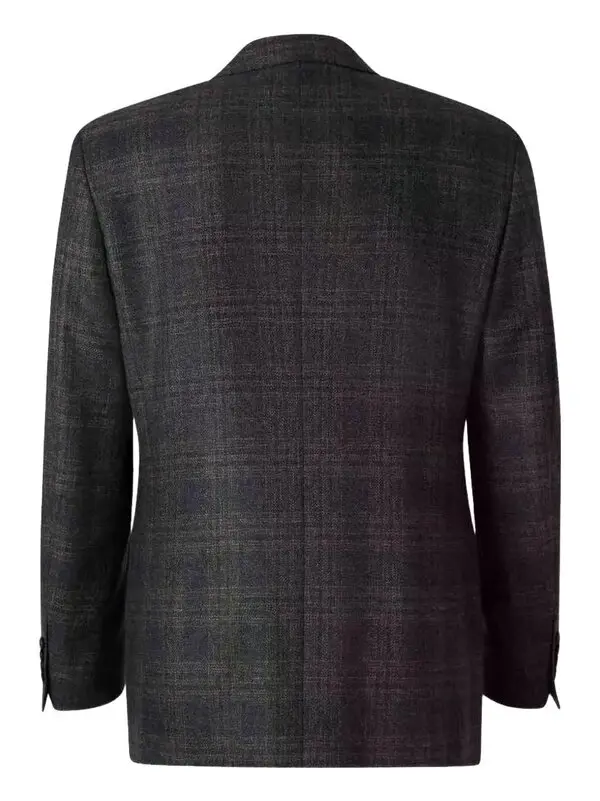 Canali Single-breasted Check-pattern Blazer - Grey