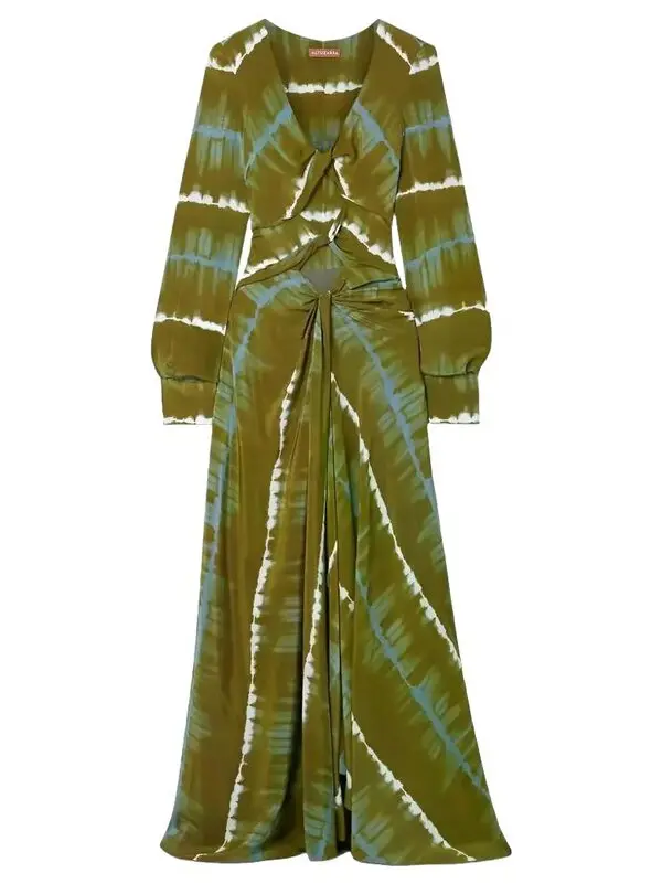 Altuzarra Helenos Twist-front Maxi Dress - Green