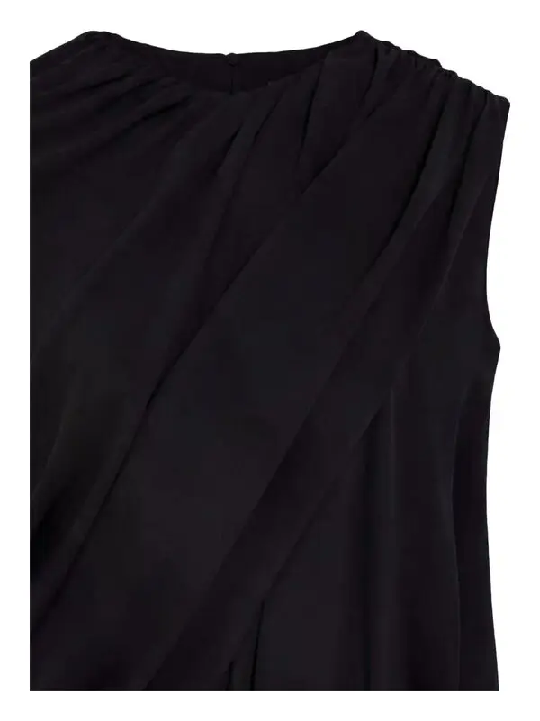 Balenciaga Asymmetric Draped Blouse - Black