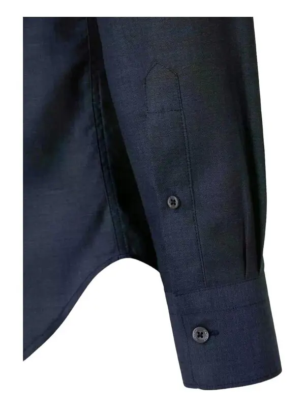 Canali Cotton Plaid Shirt - Blue