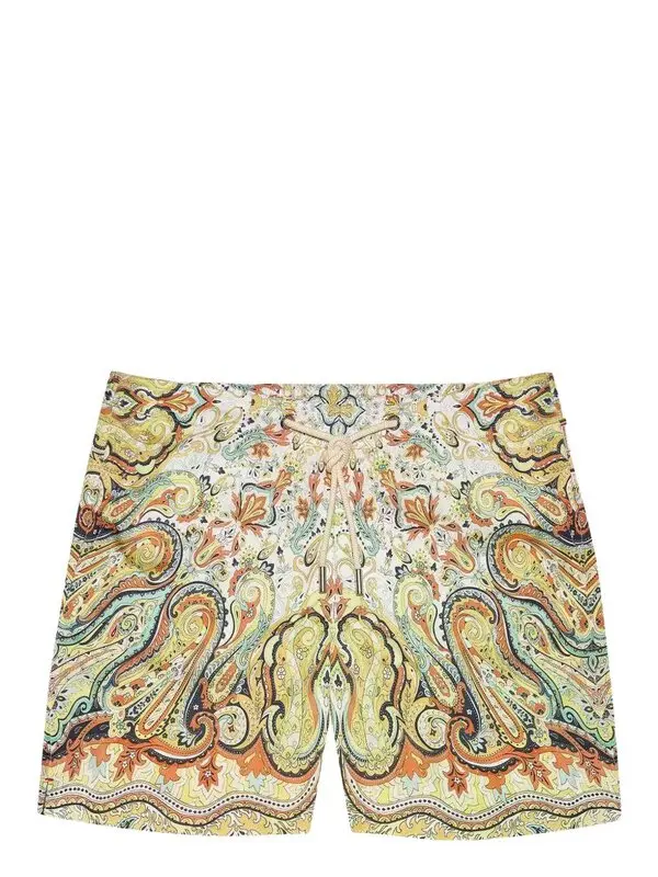 Orlebar Brown Bulldog Drawcord Paisley-print Swim Shorts - Neutrals