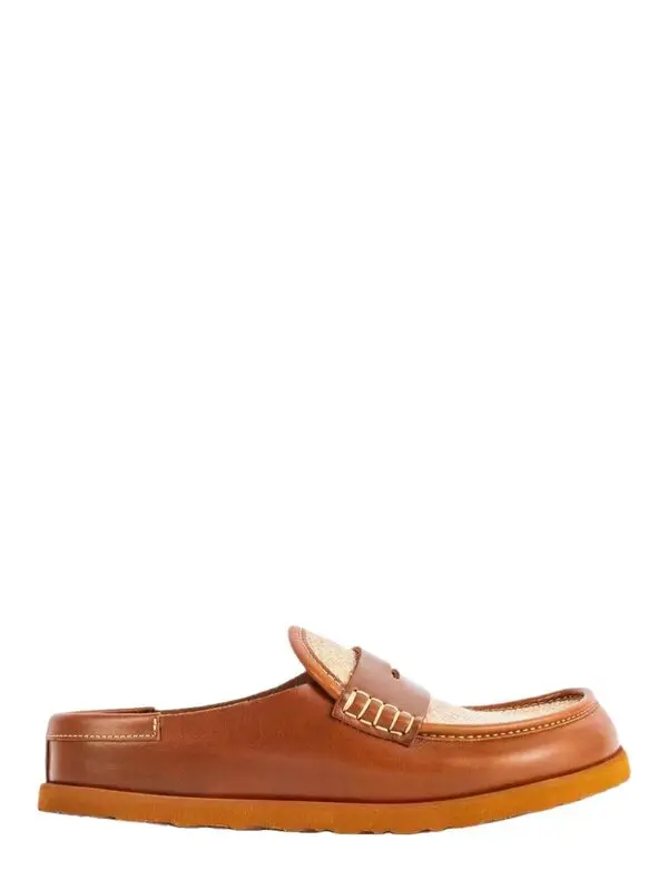BIRKENSTOCK Raffia Paneled Slip-on Sandals - Neutrals