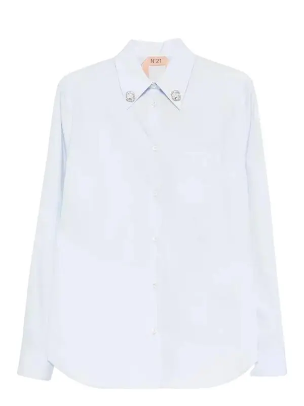 N°21 Embellished Collar Shirt - Blue