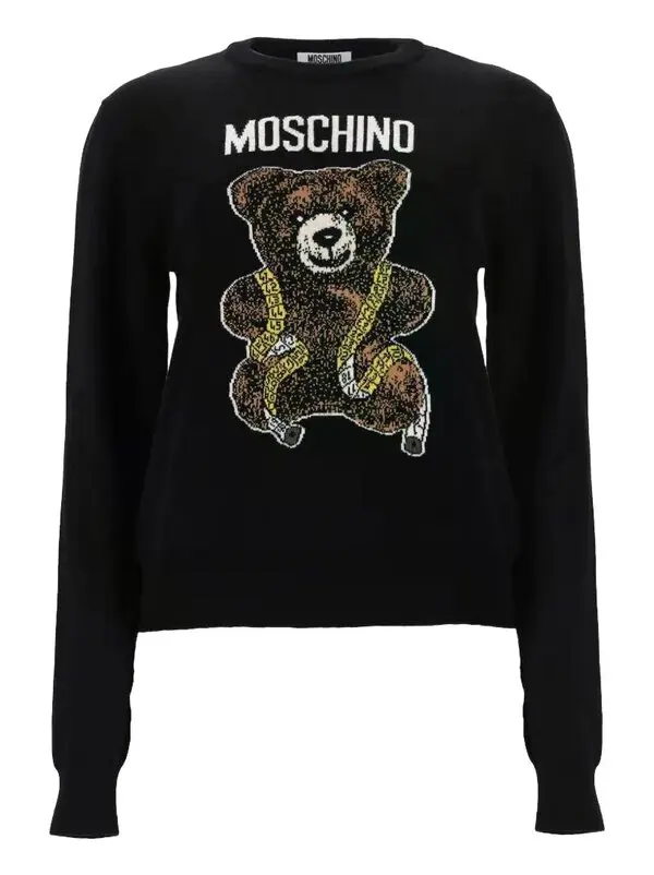 Moschino Teddy Bear Intarsia-knit Sweater - Black