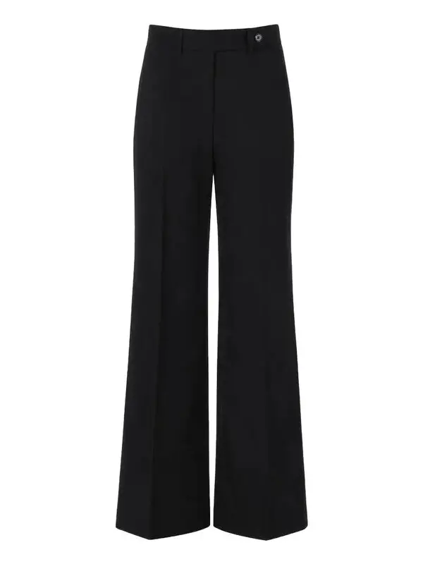 Paul Smith Pressed Crease Wool Trousers - Black