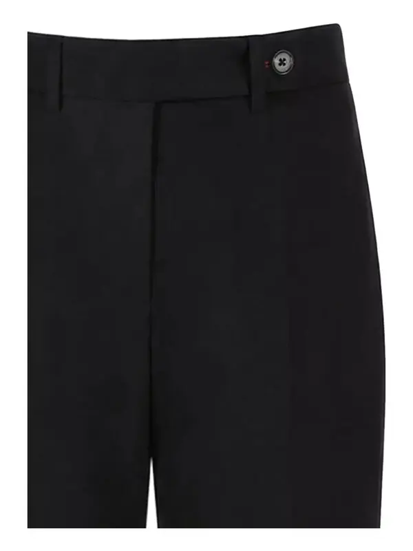 Paul Smith Pressed Crease Wool Trousers - Black
