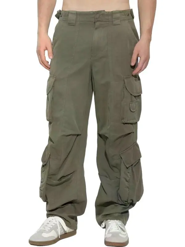 Balmain Logo Embroidered Cargo Pants - Green