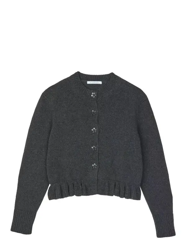 Cecilie Bahnsen Fibbie Ruffled Cardigan - Grey