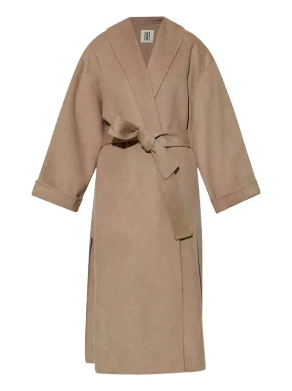 BY MALENE BIRGER Belted Wool Coat - Neutrals