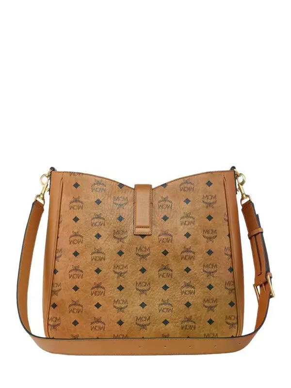 Mcm Large Tracy Visetos Tote Bag - Neutrals