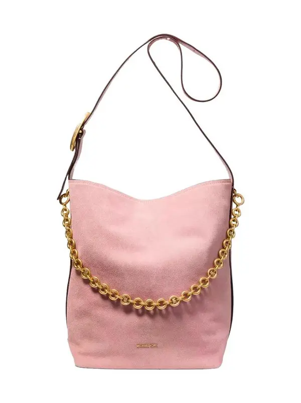 Michael Kors Large Suede Shoulder Bag - Pink