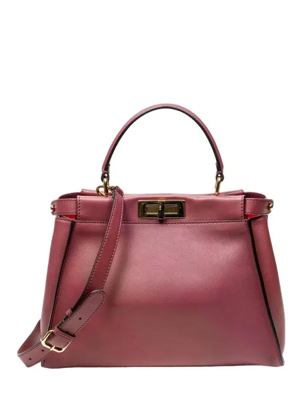 Fendi Medium Peekaboo Tote Bag - Red