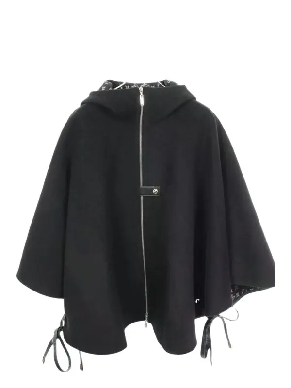 LOUIS VUITTON Zip-up Hooded Cape - Black