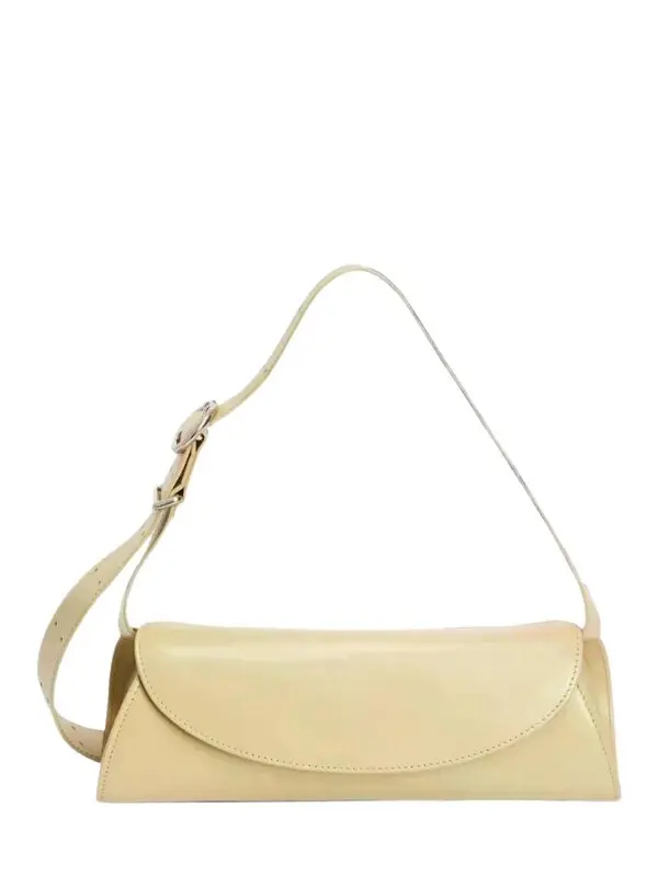 JIL SANDER Small Cannolo Leather Shoulder Bag - Yellow
