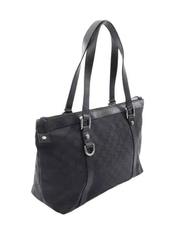 Gucci Gg Monogram Abby Tote Bag - Black