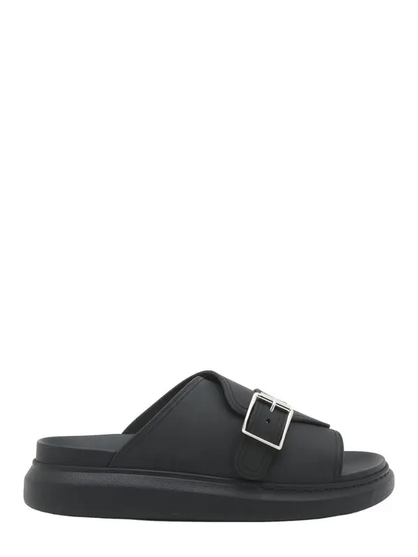 Alexander McQueen Hybrid Buckle Sandal - Black