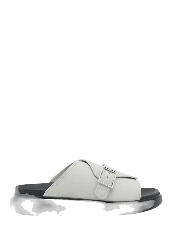 Alexander McQueen Hybrid Buckle Sandal - Light Grey
