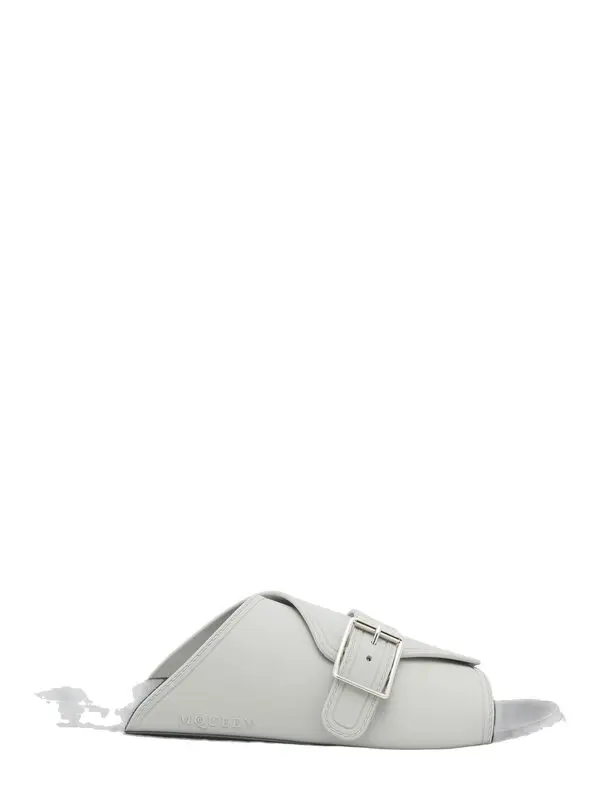 Alexander McQueen Hybrid Buckle Sandal - Light Grey