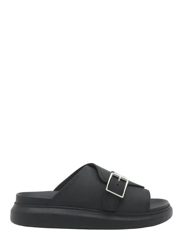 Alexander McQueen Hybrid Buckle Sandal - Black