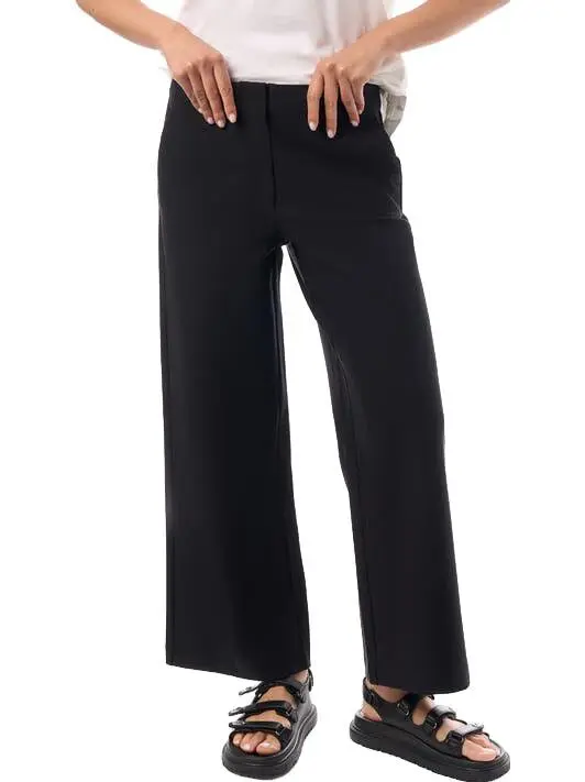 Equipment Cropped Straight Leg Trousers - Black
