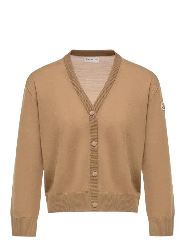 Moncler Wool Cardigan - Beige