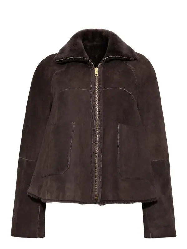 Cara Cara Boone Reversible Suede And Fur Jacket - Grey