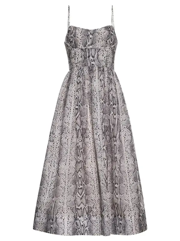 Cara Cara Alba Midi Dress - Classic Snake Grey