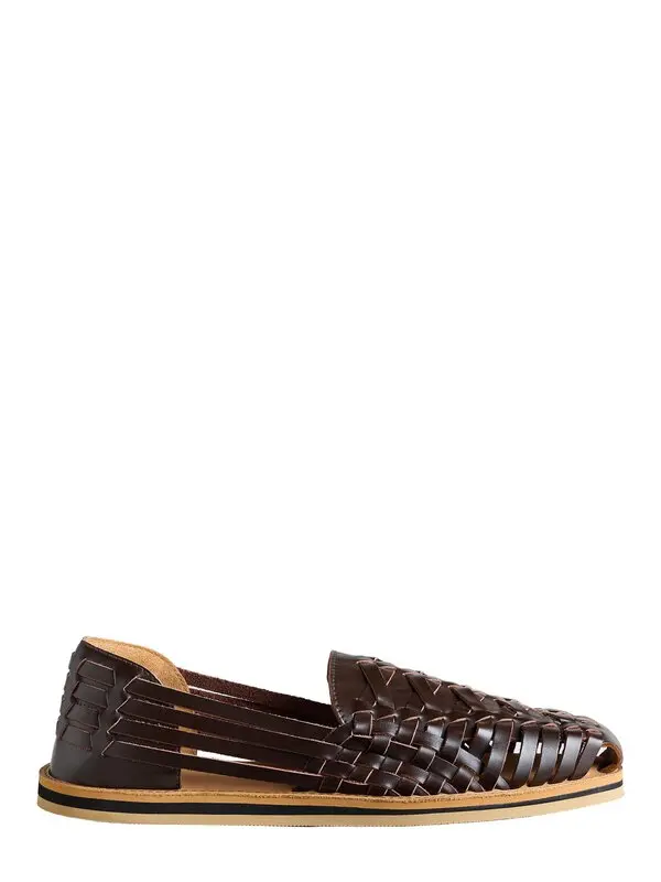 Quince Handcrafted Leather Huarache Sandal - Espresso Brown