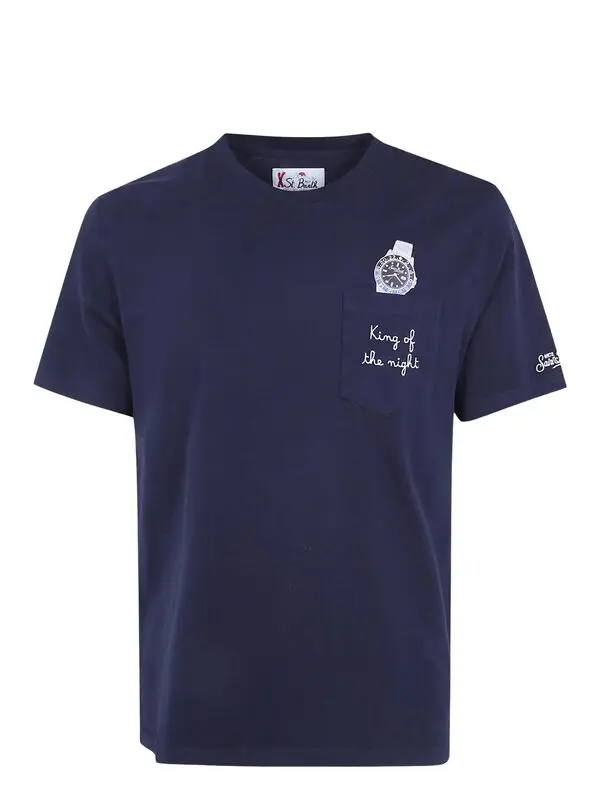 MC2 SAINT BARTH 100% Cotton T-shirt - Navy