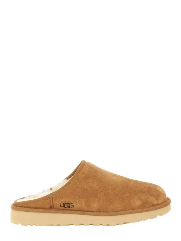 UGG Classic Leather Slip-on Flats - Brown