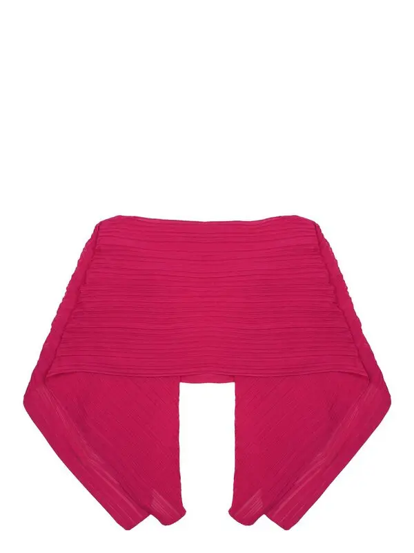 Issey Miyake Pleated Trench-style Coat - Fuchsia
