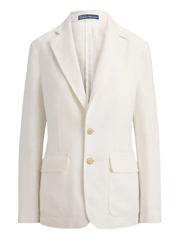 Ralph Lauren 100% Linen Tailored Coat - White