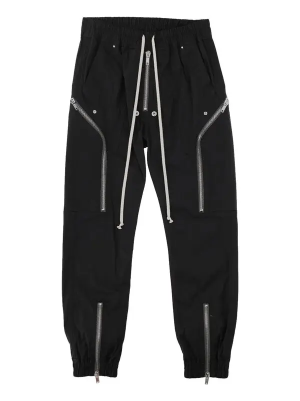 Rick Owens Cargo Jogger Pants With Zip Pockets - Black