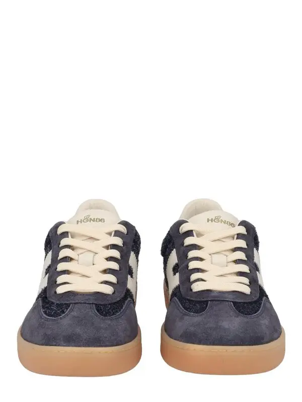 Hogan Sneakers With Calfskin And Mutton Construction - Blue