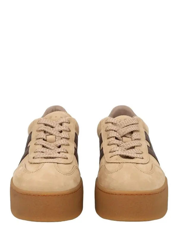 Hogan Calfskin Sneakers - Beige