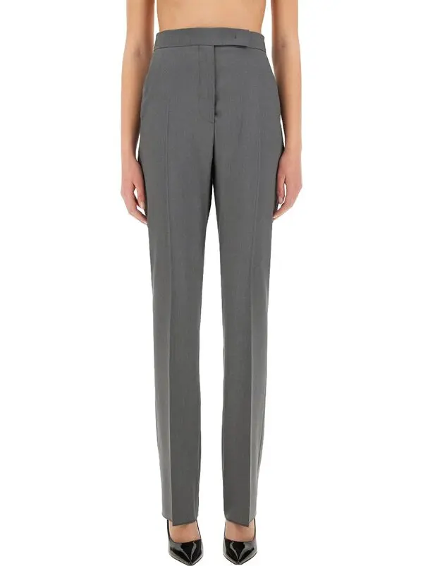 Max Mara Straight Leg Tailored Trousers - Grey