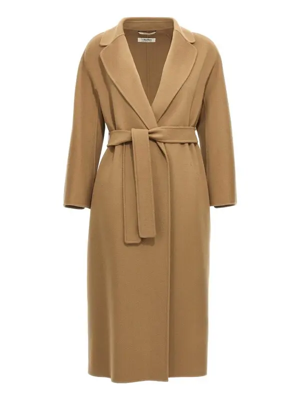 Max Mara Long Wrap Belted Coat - Cammello
